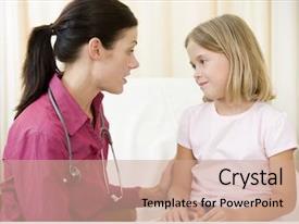 Doctor Giving Checkup To Young PPT template 83 | CrystalGraphics