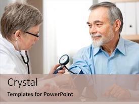 Doctor Measuring Blood Pressure PPT template 90 | CrystalGraphics