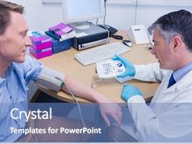 Doctor Measuring The Blood Pressure PPT template 62 | CrystalGraphics