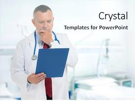 Doctor Reading A Case History PPT template 29 | CrystalGraphics