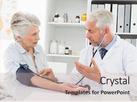 Doctor Taking The Blood Pressure PPT template 44 | CrystalGraphics
