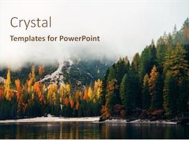 Dolomites Natural Landcape With Colorful PPT template 63 | CrystalGraphics