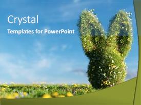 Easter Bunny Made Of Spring PPT template 15 | CrystalGraphics