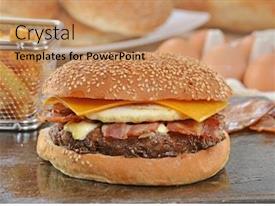 Egg Cheese Burger And Ingredients PPT template 46 | CrystalGraphics
