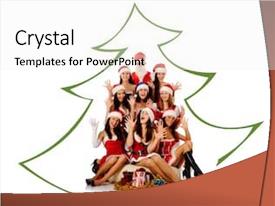 Eight Beauty Screaming Women PPT template 54 | CrystalGraphics