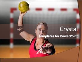 Elbow Pad Throwing Handball PPT template 34 | CrystalGraphics
