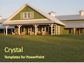 Elegant Green Farm Barn Office PPT template 51 | CrystalGraphics