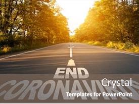 Empty Road In The Forest PPT template 63 | CrystalGraphics