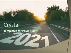 Empty Road In The Forest PPT template 92 | CrystalGraphics