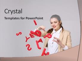 Dyslexia English Literature Woman PPT template 96 | CrystalGraphics