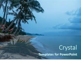 Evening At The Beach PPT template 61 | CrystalGraphics