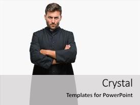 Faith Doubt Young Catholic Christian Priest Man PPT template 8 ...