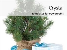 Fake Mini Christmas Tree PPT template 28 | CrystalGraphics