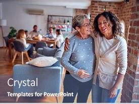 Conversation Family And Friends Dining PPT template 52 | CrystalGraphics