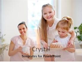 Family With Cake And Two PPT template 38 | CrystalGraphics