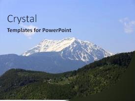 Famous Turkey Tahtaly Mountain View PPT template 83 | CrystalGraphics