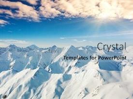 Fantastic Winter Landscape And Blue PPT template 45 | CrystalGraphics