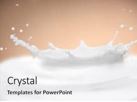 Fantastical Milk Background Drops Waves PPT template 15 | CrystalGraphics