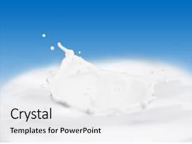 Fantastical Milk Background Drops Waves PPT template 26 | CrystalGraphics