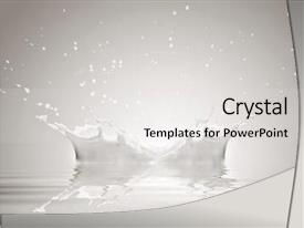 Fantastical Milk Background Drops Waves PPT template 34 | CrystalGraphics