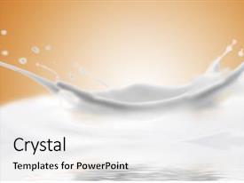 Fantastical Milk Background Drops Waves PPT template 40 | CrystalGraphics