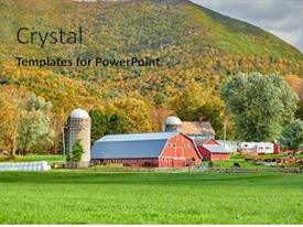 Farm With Red Barn PPT template 67 | CrystalGraphics
