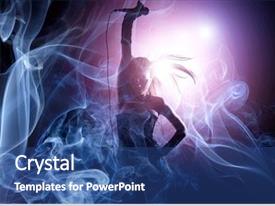 Karaoke Female Singer On The PPT template 98 | CrystalGraphics