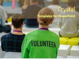 Female Volunteer Working At Educational PPT template 14 | CrystalGraphics