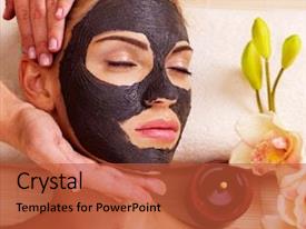 Face Mask Female With Scrub PPT template 84 | CrystalGraphics