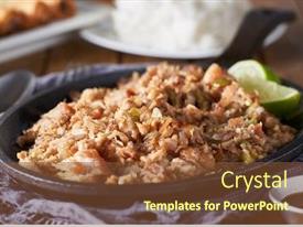 Filipino Food Pork Sisig PPT template 61 | CrystalGraphics