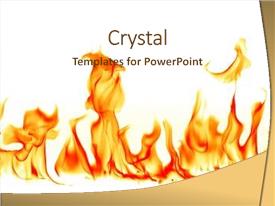 PowerPoint Template: Fire and flames with black color (12299)