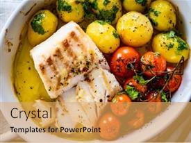 Fish Dish Baked Cod Fillet PPT template 29 | CrystalGraphics
