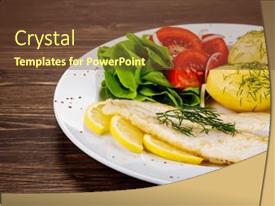 Fish Dish Fried Cod PPT template 81 | CrystalGraphics