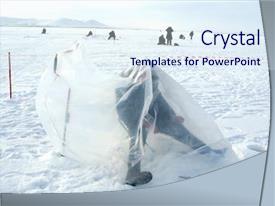 Fishing On An Ice PPT template 66 | CrystalGraphics