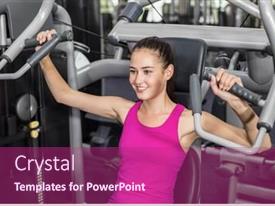 Fit Woman Using Weight Machine PPT template 53 | CrystalGraphics
