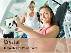 Fitness Woman At The Gym PPT template 53 | CrystalGraphics