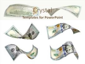 Flying Money Isolated On White PPT template 5 | CrystalGraphics