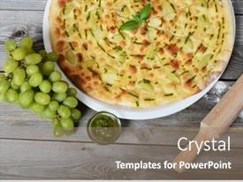 Focaccia With Grapes And Sauce PPT template 64 | CrystalGraphics