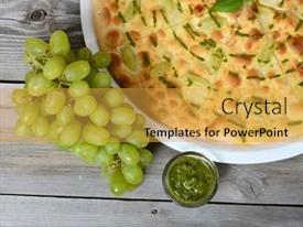 Focaccia With Grapes And Sauce PPT template 14 | CrystalGraphics