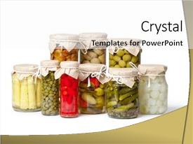Food Preservation Preserved Vegetables On White Background PPT template ...