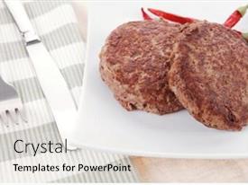 Fresh Juicy Beef Meat Hamburger PPT template 67 | CrystalGraphics