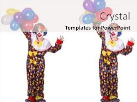Funny Male Clown Isolated PPT template 10 | CrystalGraphics