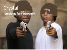 Gang Members On The Street PPT template 41 | CrystalGraphics