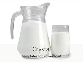 Glass Jug With Milk PPT template 25 | CrystalGraphics