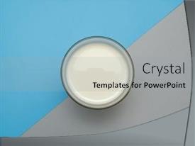Glass With Milk On Gray PPT template 81 | CrystalGraphics