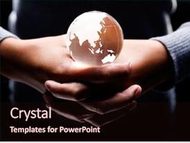 Globe On It Showing Asia PPT template 57 | CrystalGraphics