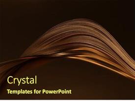 Gold Bronze Paper Wave PPT template 57 | CrystalGraphics