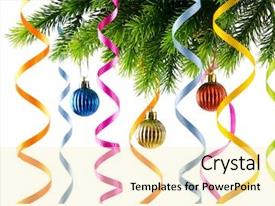 Goldenbell Christmas Decoration Isolated PPT template 72 | CrystalGraphics