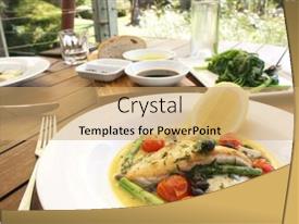 Gourmet Food Meal With Seafood PPT template 16 | CrystalGraphics