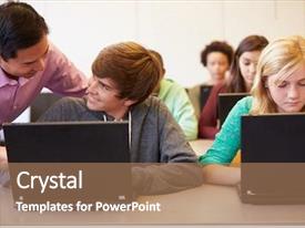 Grade 6 High School Students With Teacher PPT template 21 | CrystalGraphics